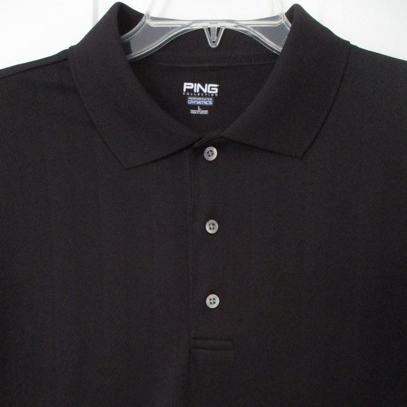 Ping | Shirts | Ping Mens Ss Black Golf Polo Shirt Nwot Size Large ...
